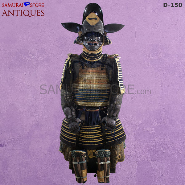 D150 Antique Armor and crown-shaped Kabuto Edo Period w/ Certificate ...
