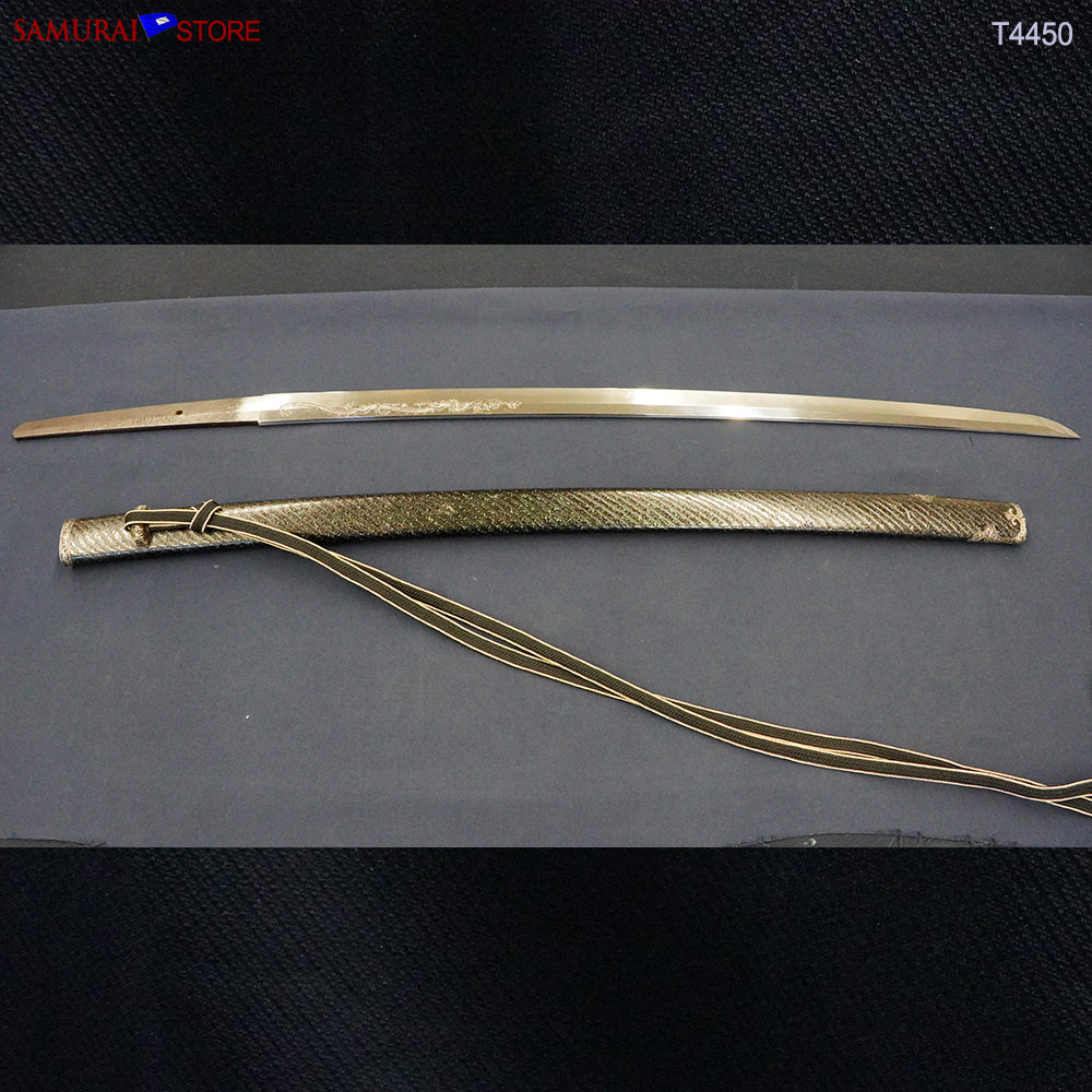 T4450 Katana Sword Tadatsuna Dragon Engravings w/ Antique Ornate ...