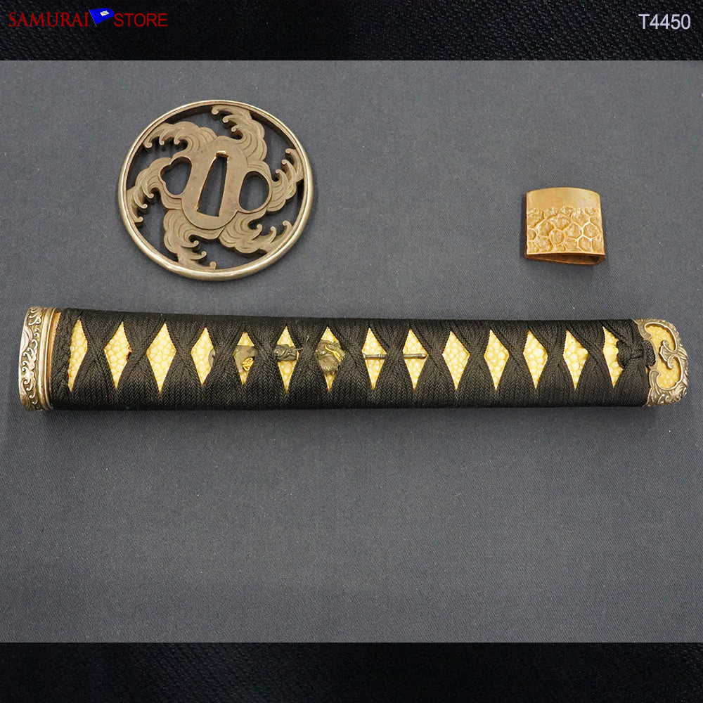T4450 Katana Sword Tadatsuna Dragon Engravings w/ Antique Ornate ...