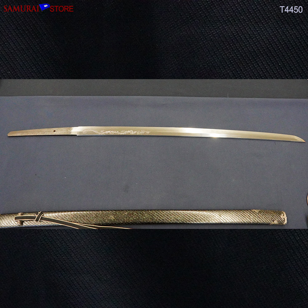 T4450 Katana Sword Tadatsuna Dragon Engravings w/ Antique Ornate ...